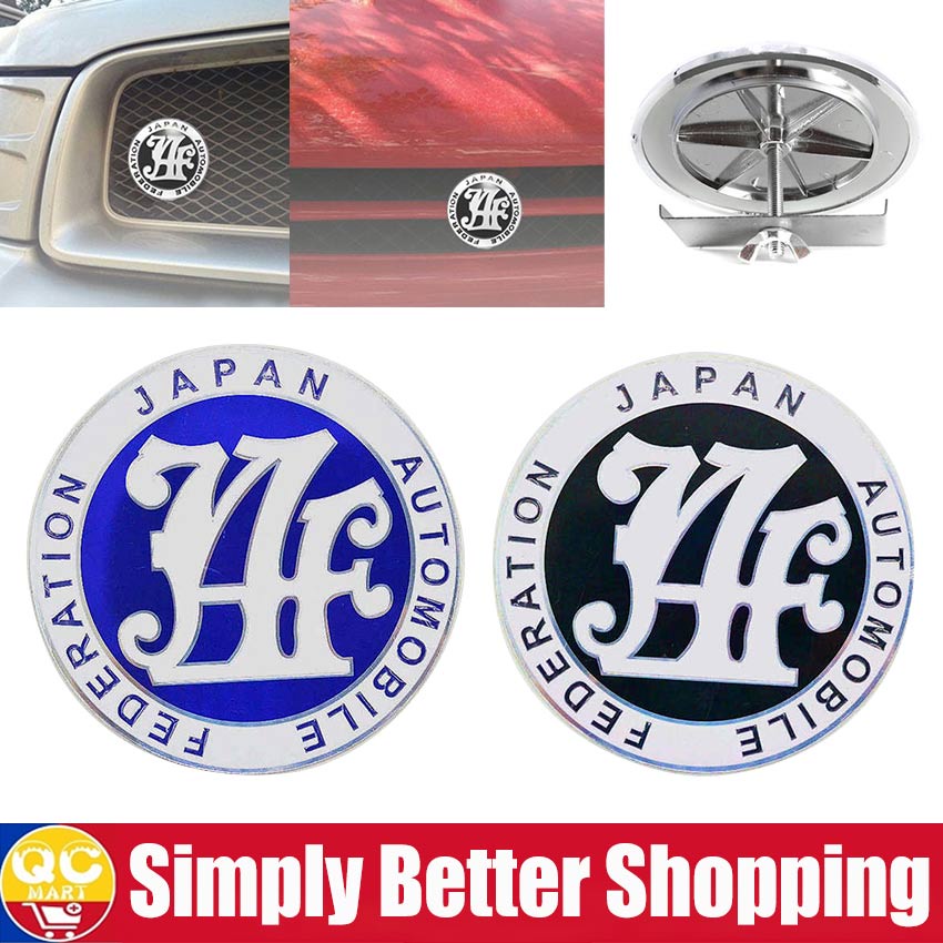 90mm JAF Car Front Styling Front Grill Stickers Decoration JDM Badge ...
