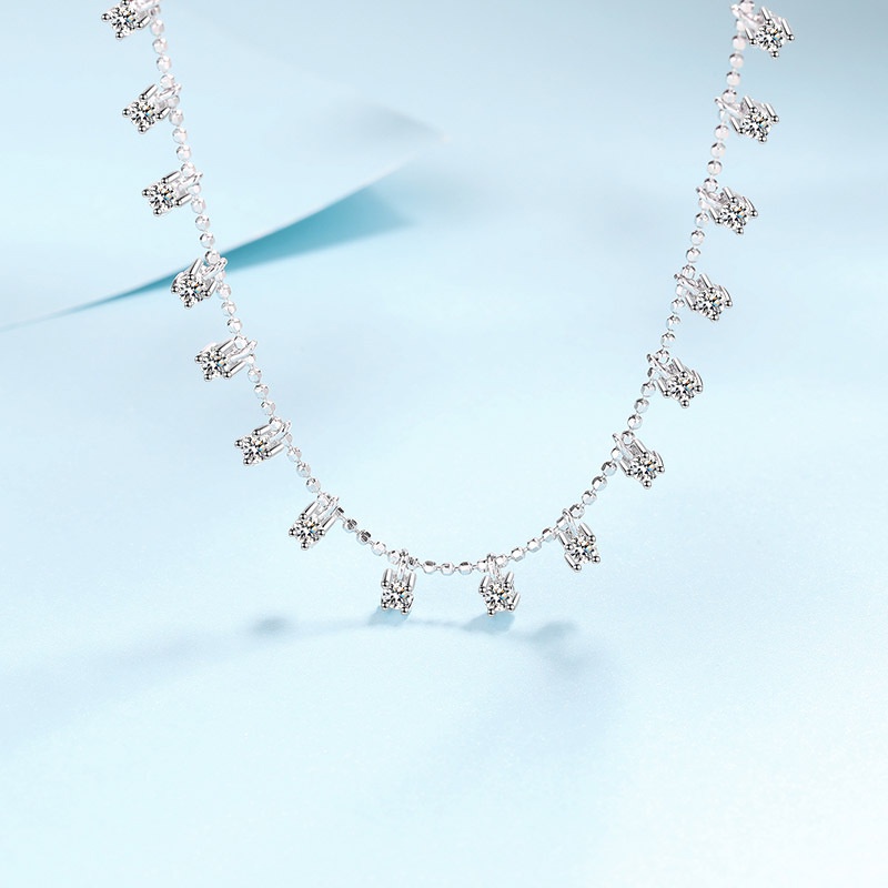 S925 pure silver necklace with 18 k gold plated necklace Mo SangShi ...