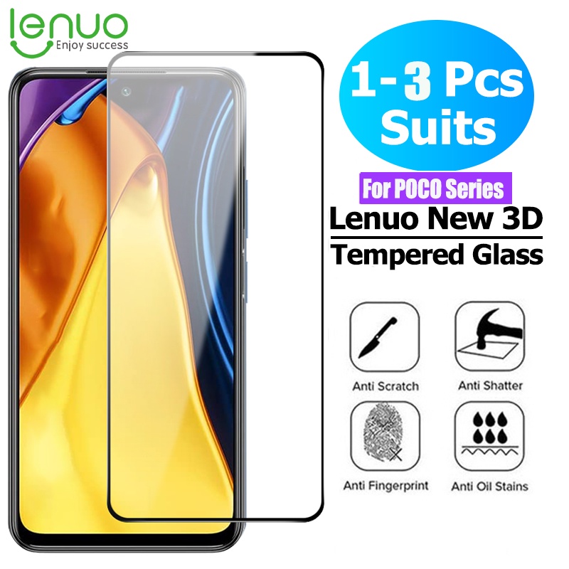 Lenuo 1~3 PCS 9H Tempered Glass for Xiaomi Poco F6 F5 X5 M4 M3 Pro F4 ...