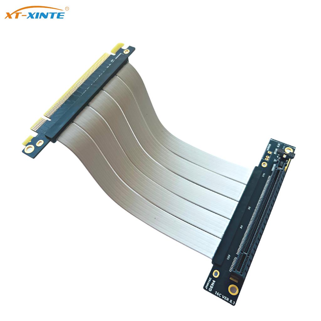 XT-XINTE PCIe x16 4.0 PCI E 3.0 Graphics Card Extension Cable 90 Right ...