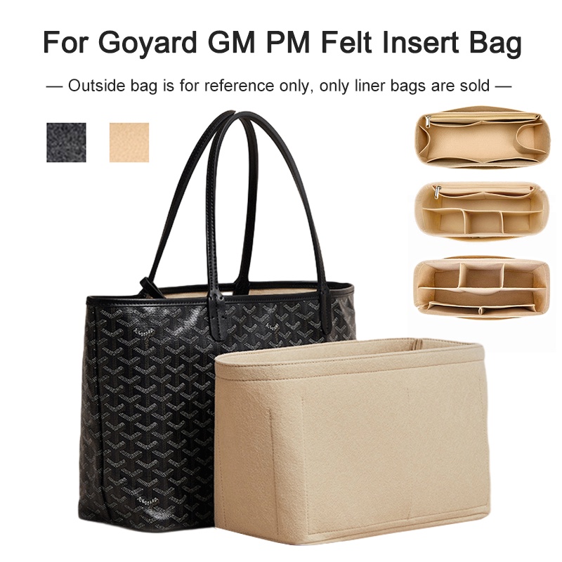 Felt Insert Organizer For Goyard Mini Tote Bag Womens Handbag Inner ...