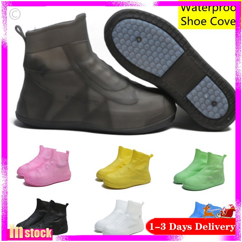 Waterproof Shoe Cover Non-Slip Rain Boot Cover Men And Women Thickened ...