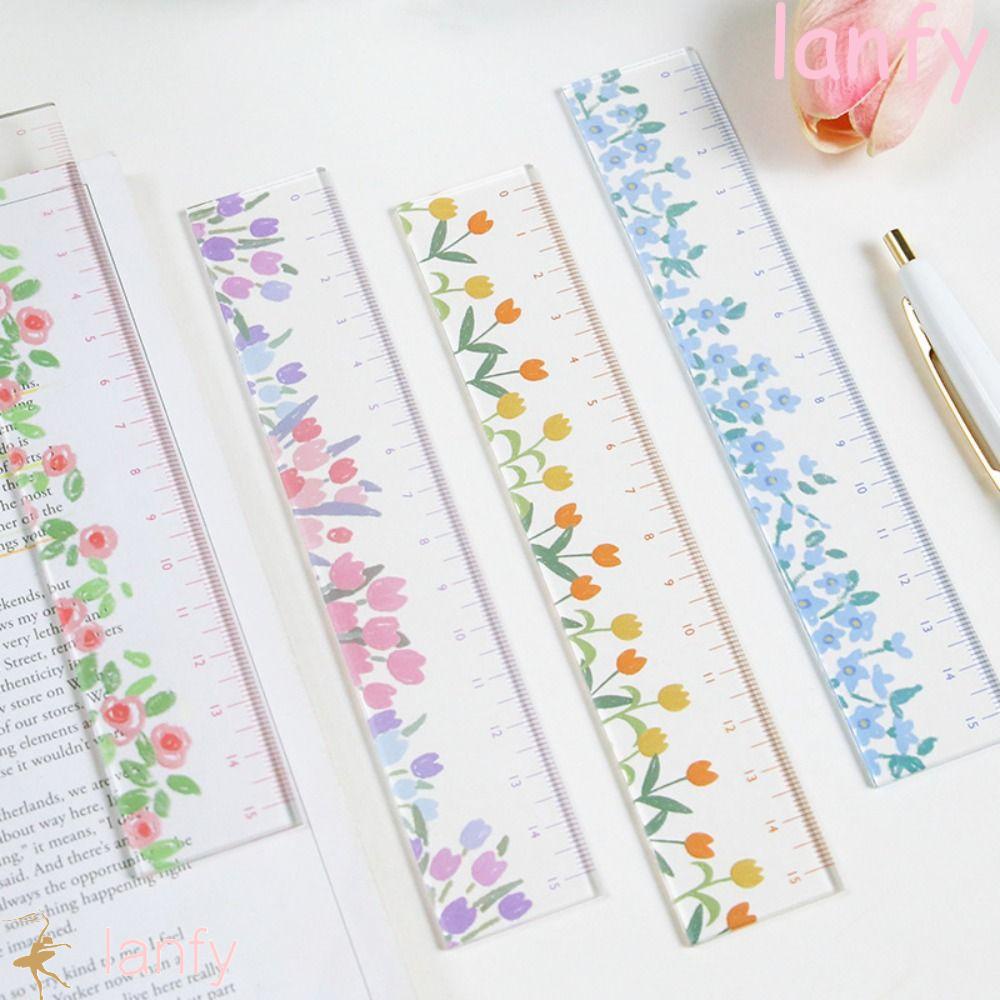 LANFY Math Drawing Ruler, Multifunction 15cm Straight Ruler, Creative ...