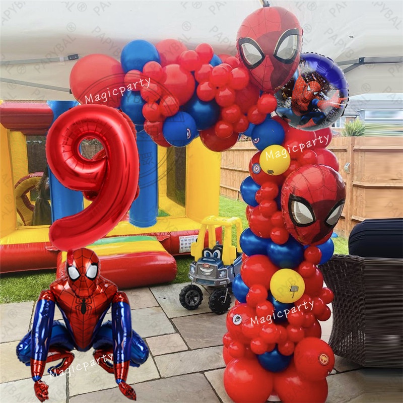 87pcs Marvel Spiderman Balloons Garland Arch Kit The Avengers Theme ...