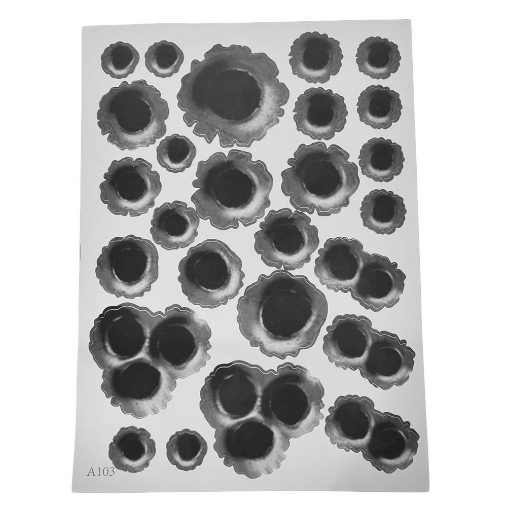 Creative 3D Bullet Hole Car Stickers Waterproof Funny Decal Car Covers ...