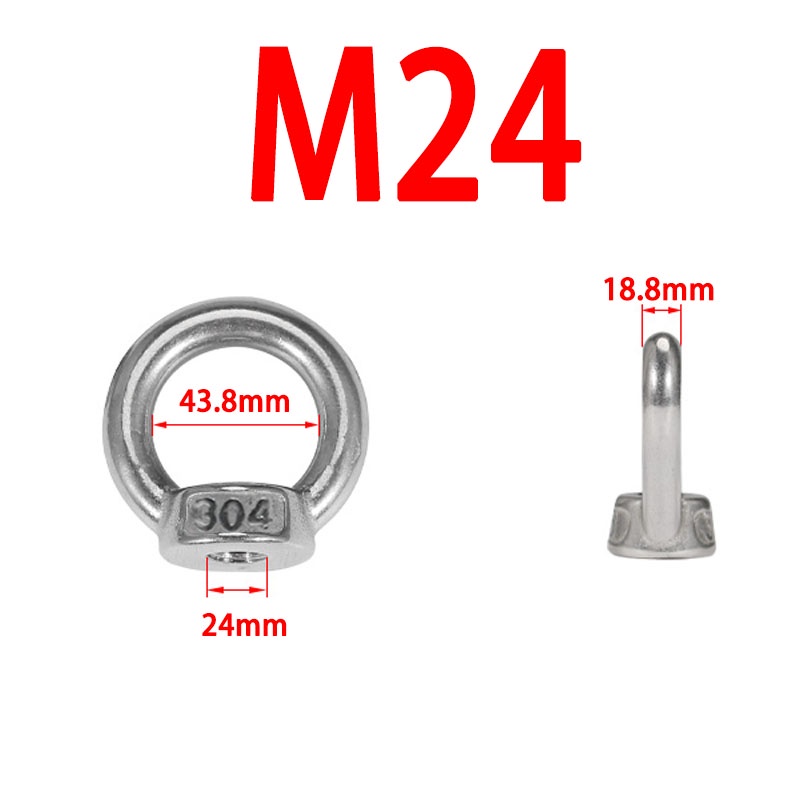 Eye Nut 304 Stainless Steel Marine Lifting Eyenut Ring Nut Loop Hole ...