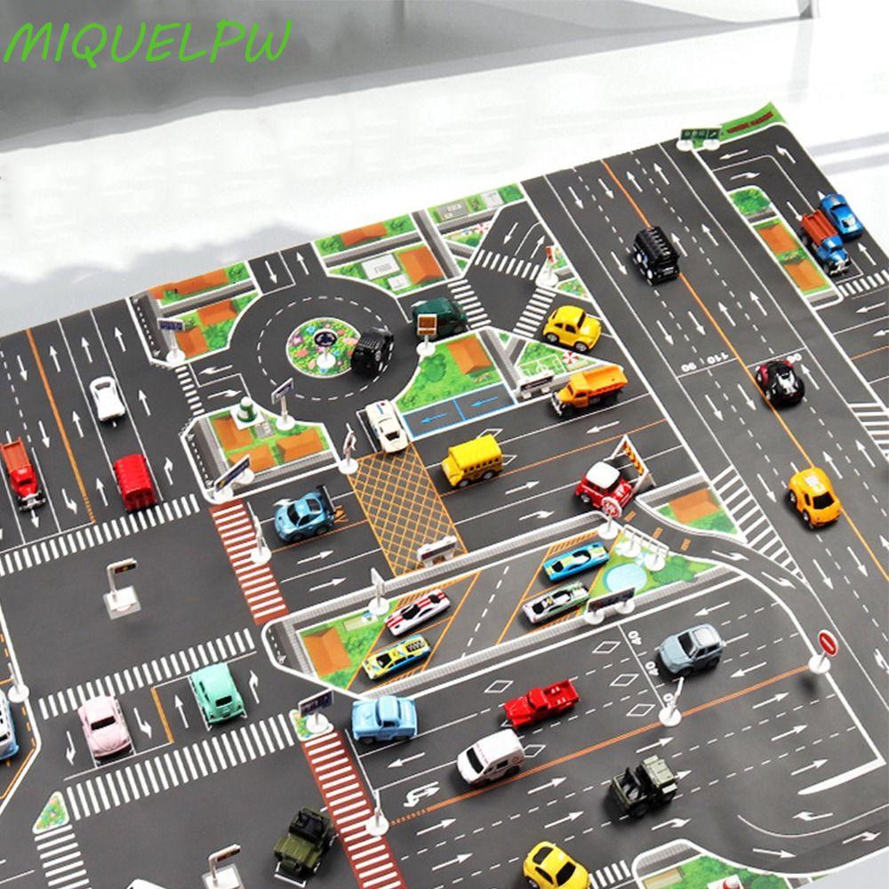 MIQUELPW City Parking Lot Roadmap Educational Toy Mats For Baby Kids ...