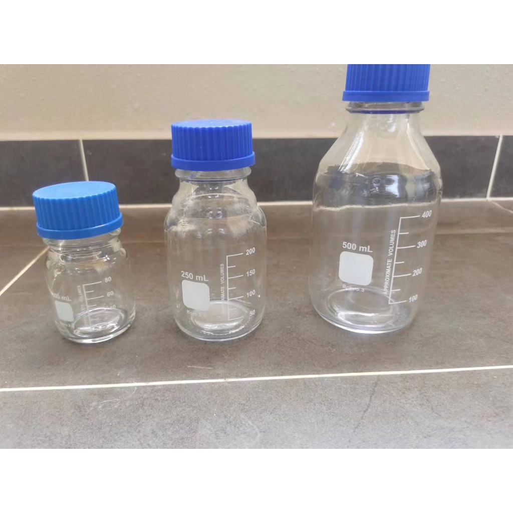 COD 100mL 250ml 500ml PYREX Reagent Bottle Media Bottle Glass Made in ...