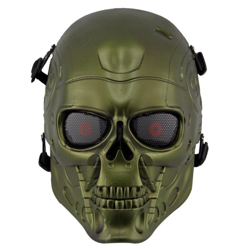 Terminator Tactical Full Face Metal Mesh Protective Mask Outdoor ...