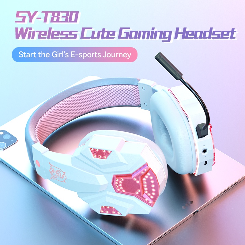 SY-t830 Headset Wireless Bluetooth Compatible Headphones Low Latency ...
