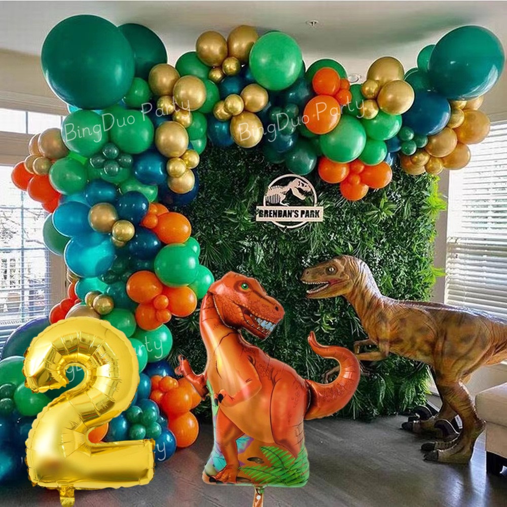 93/94pcs Jurassic World Dinosaur Theme 1-9 Year Old Balloons Set ...