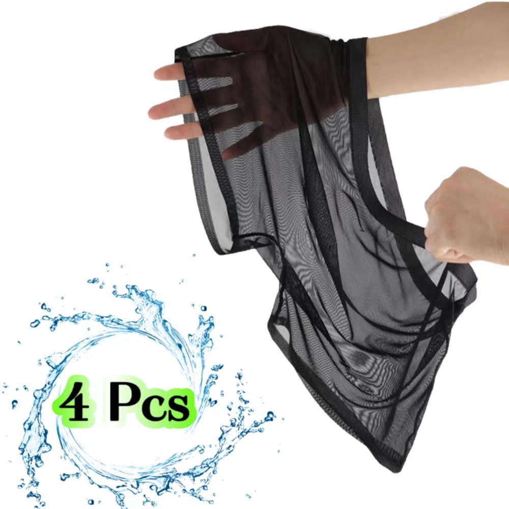 4Pcs Men Ice Silk Sexy Boxer Pants See Through Male Underpants Sexy Low ...