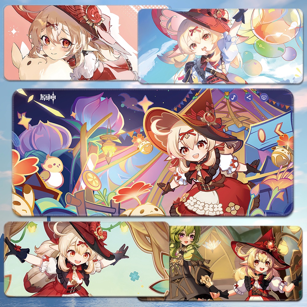 Genshin Impact Witch Klee Oversized mouse pad Keyboard pad Anime game ...