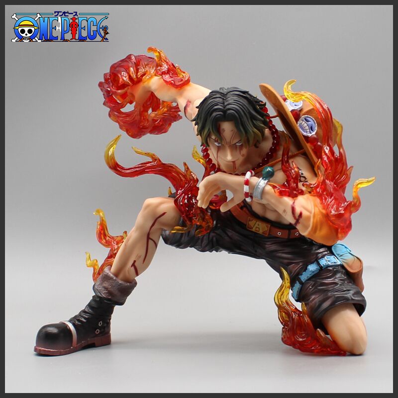 20cm One Piece Anime Figure Top Wars Fire Fist Portgas D Ace Action ...