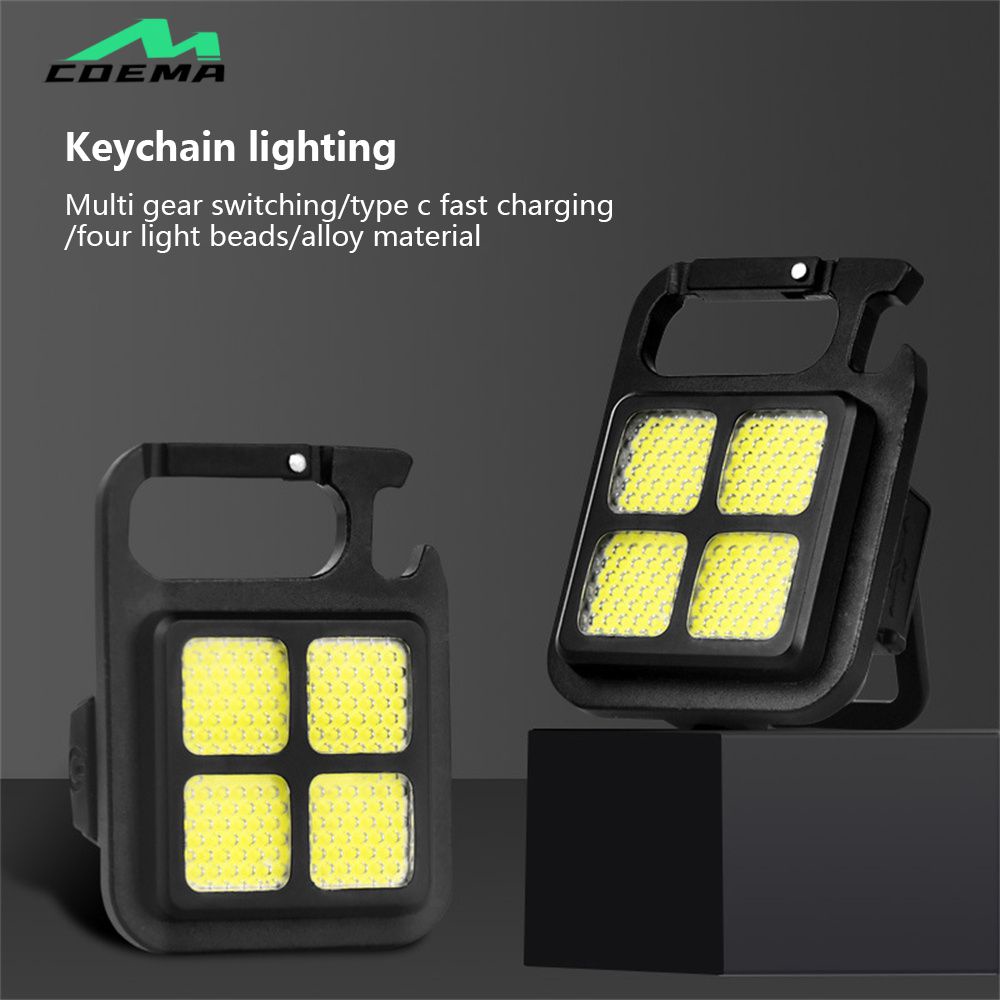 Flashlight Usb Rechargeable Torch Light Keychain Led Working Lamp ...