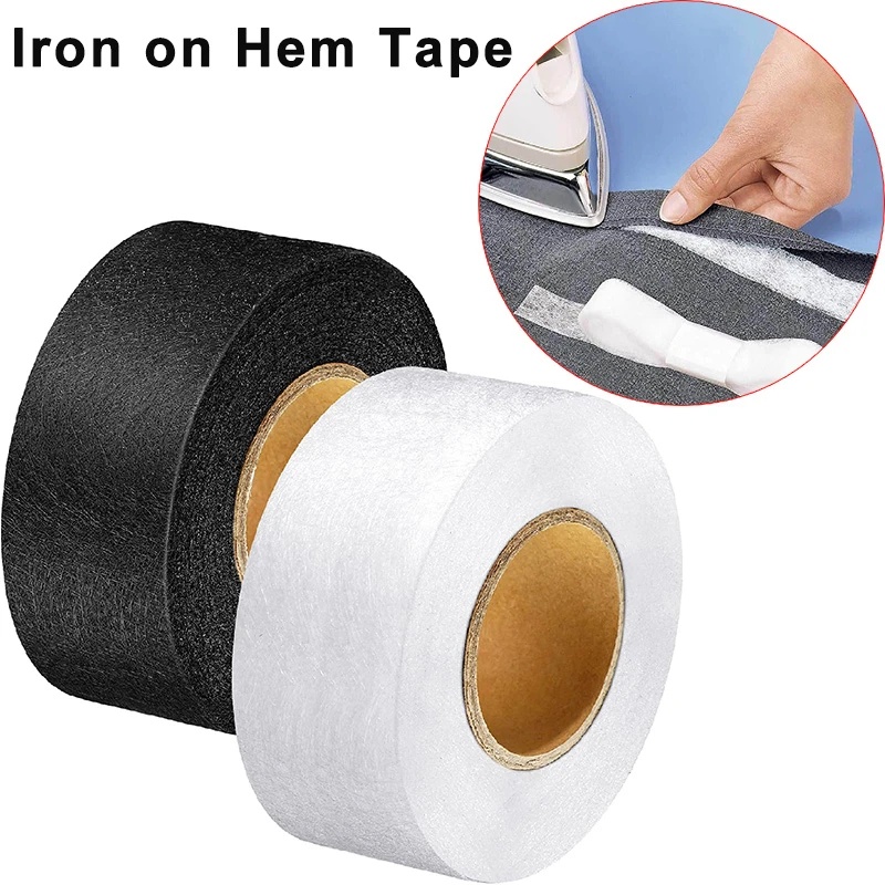 70Yard/Roll Iron on Hem Tape/Double Sided Adhesive Tape Cloth Interlining | Shopee Philippines
