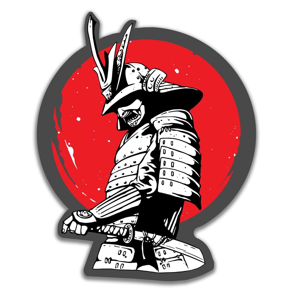 Japanese Samurai Sticker Warrior Vinyl Decal Car Moto Graphic Decals ...