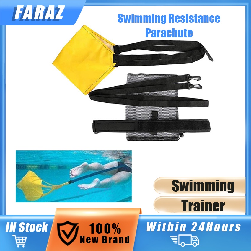 Swim Parachute Swimming Trainer with Sump and Resistance Band Swim ...