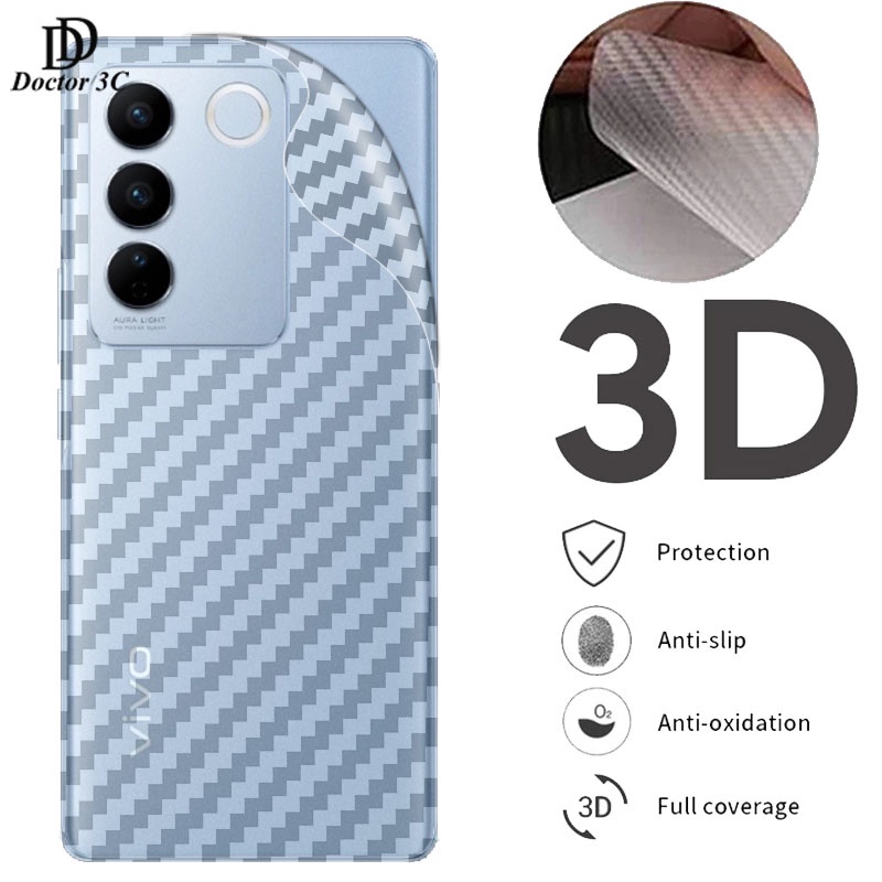 Carbon Fiber Sticker Back Film Cover For VIVO V60 V50 V50E V40 Lite ...