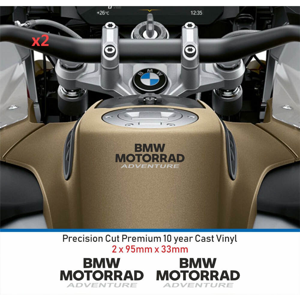x2 BMW Motorrad Adventure Decals Stickers 10 year cast Vinyl (2 Decals ...