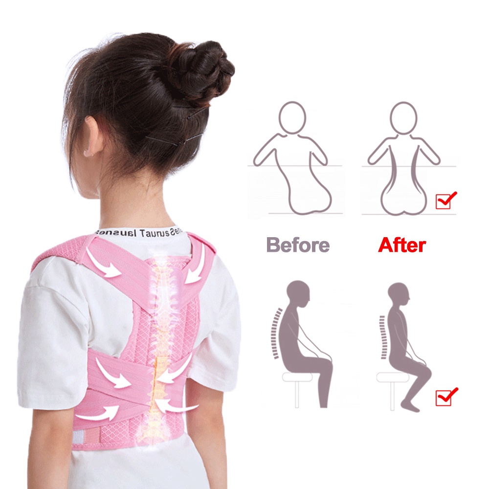 Children Back Posture Corrector Orthopedic Corset Shoulder Lumbar Wasit ...