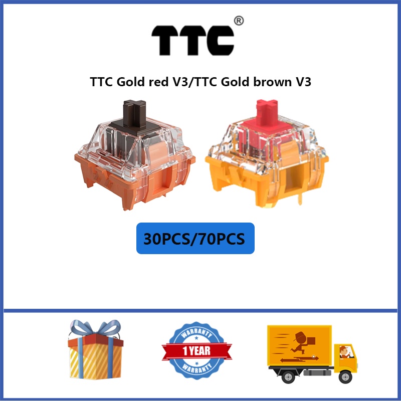 TTC Gold red V3/Gold brown V3 Keyboard Switch Linear/Paragraph 30/70 ...