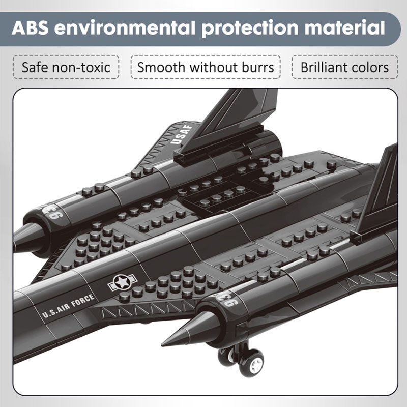 City Police SWAT SR-71 Blackbird Model Reconnaissance Aircraft Building ...