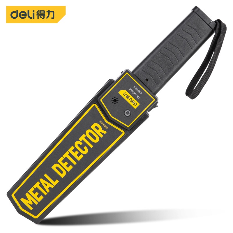 Deli Tool Handheld Lithium Metal Detector High Precision Airport Subway ...