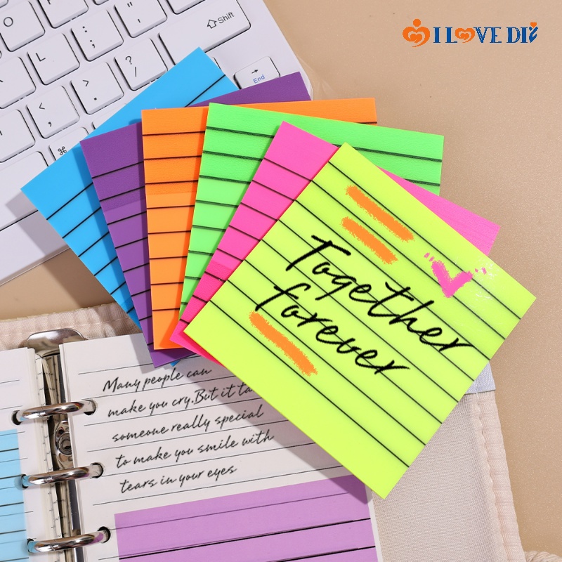 Colorful Transparent Sticky Note with Horizontal Lines/ Self Adhesive ...