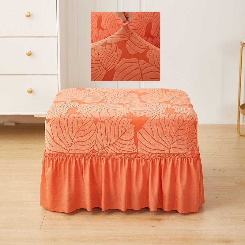 New* skirt Universal elastic lamb's wool foot stool cover sofa stool ...
