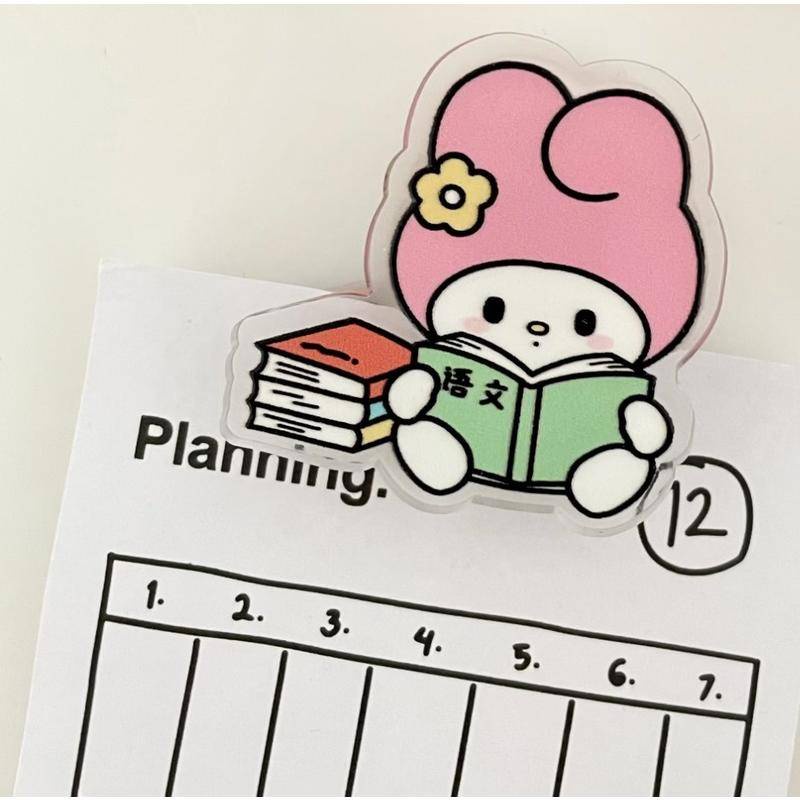 Anime Sanrio Kawaii Cartoon Acrylic Paper Clip Decorative Bookmark ...
