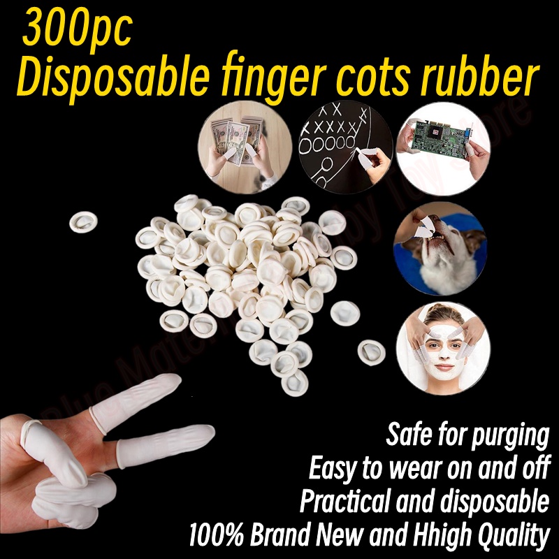 300pcs Finger Cots Disposable Fingertips Protector Gloves rubber finger ...