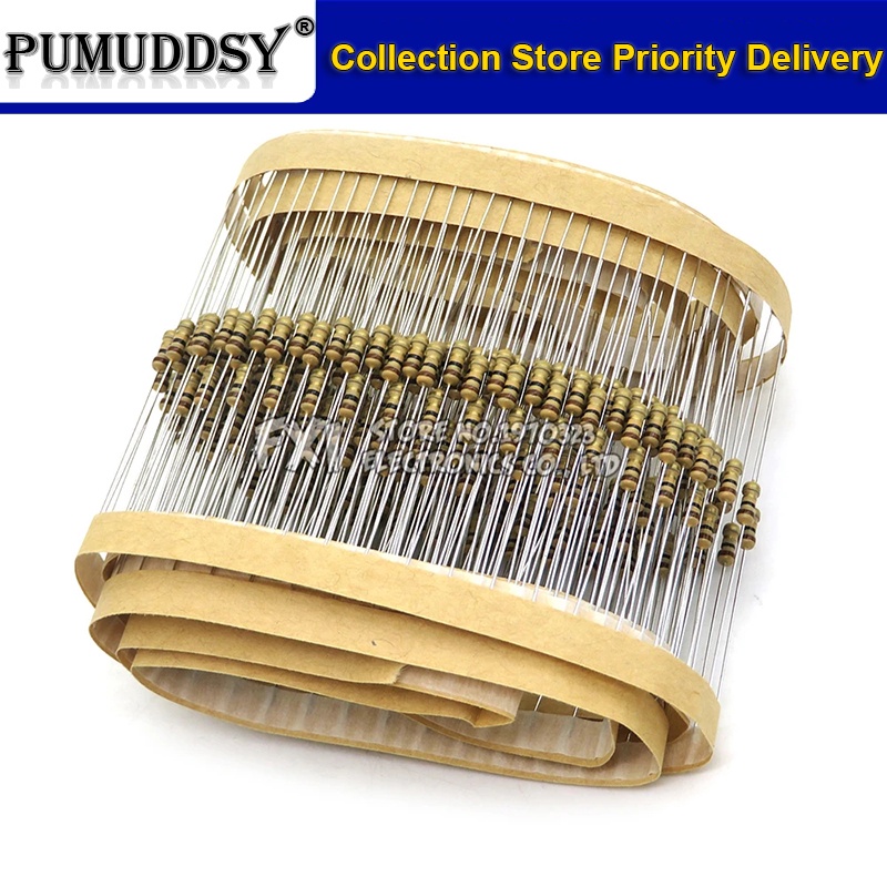 100Pcs 1/4W Carbon Film Resistors 2.2K-110K 4.7K 5.1K 9.1K 10K Ohm ...
