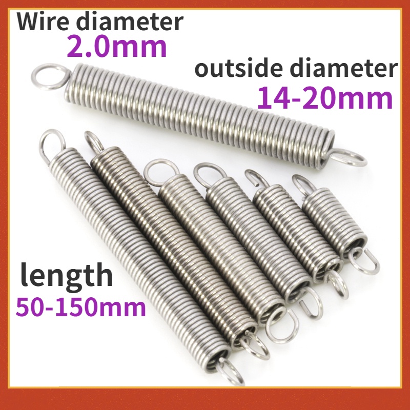【COD】Tension spring wire diameter 2.0mm outer diameter 14mm 304 ...