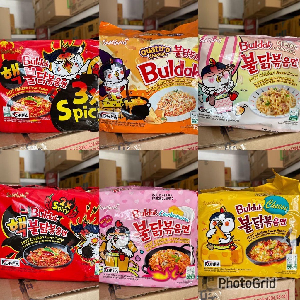 YLOS Samyang Hot Spicy chicken flavor ramen Multi Pack (5pcs in one ...