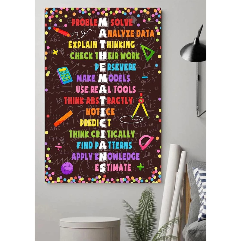 Mathematicians Math Teacher Classroom Wall Poster Poster Unframe Decor ...
