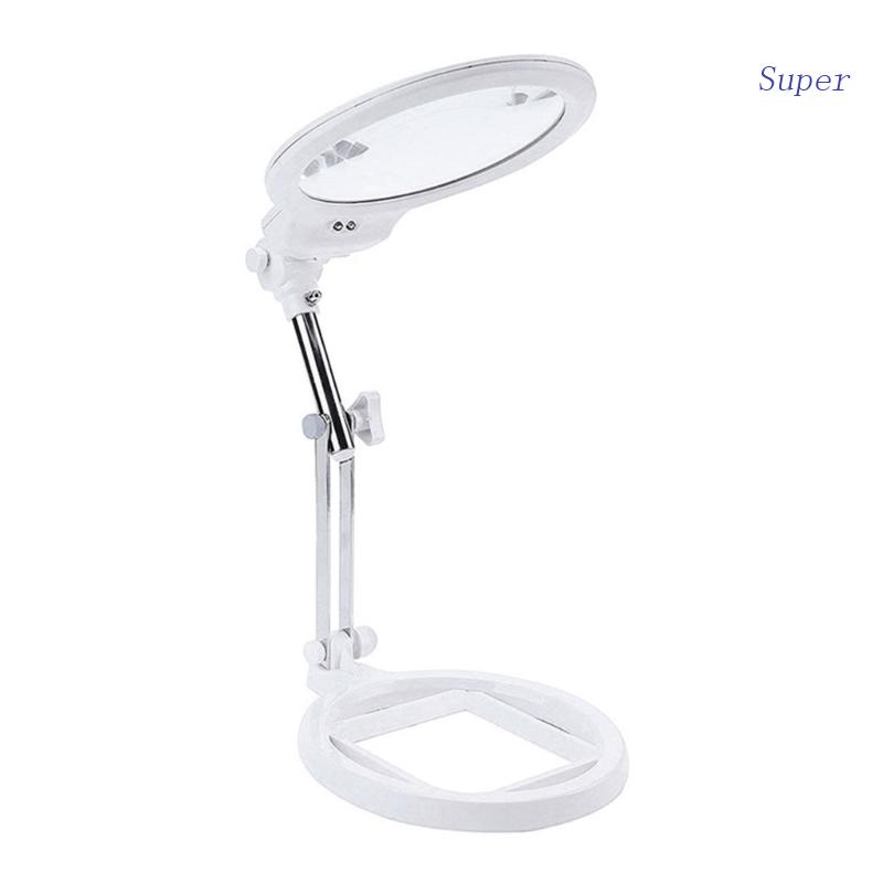 Super 2.5X 5X Magnifying Glass LED Illuminated Eye-Loupe Magnifier ...