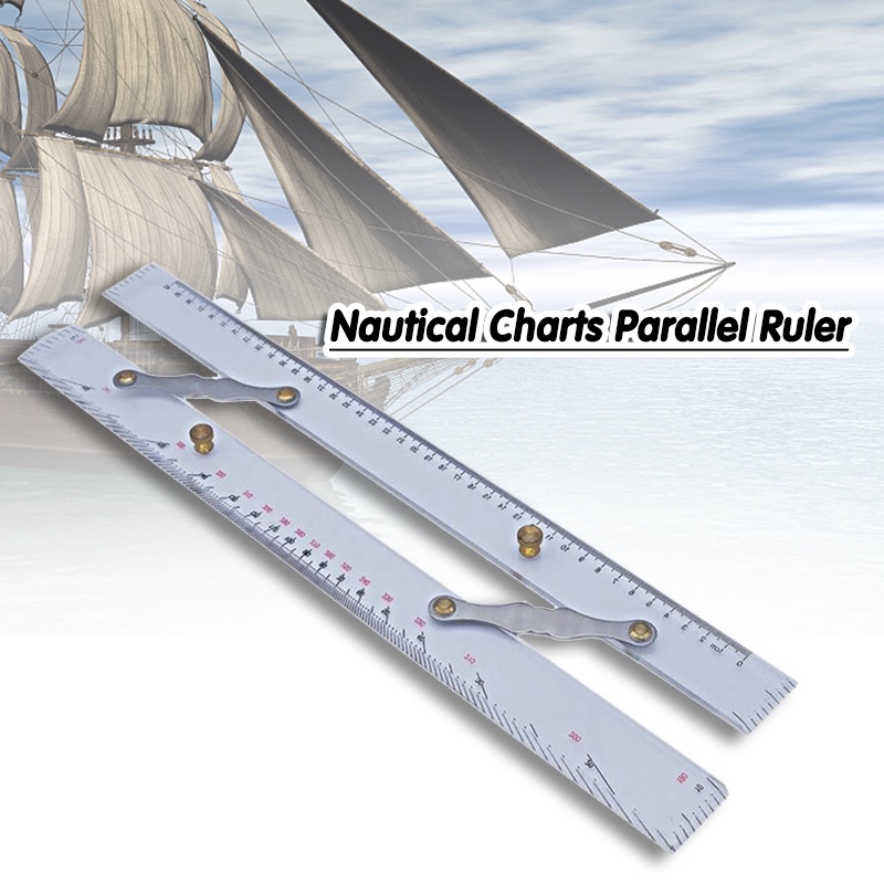 18/24inch（450/600mm）Parallel Ruler Marine Ruler Nautical Chart Parallel ...