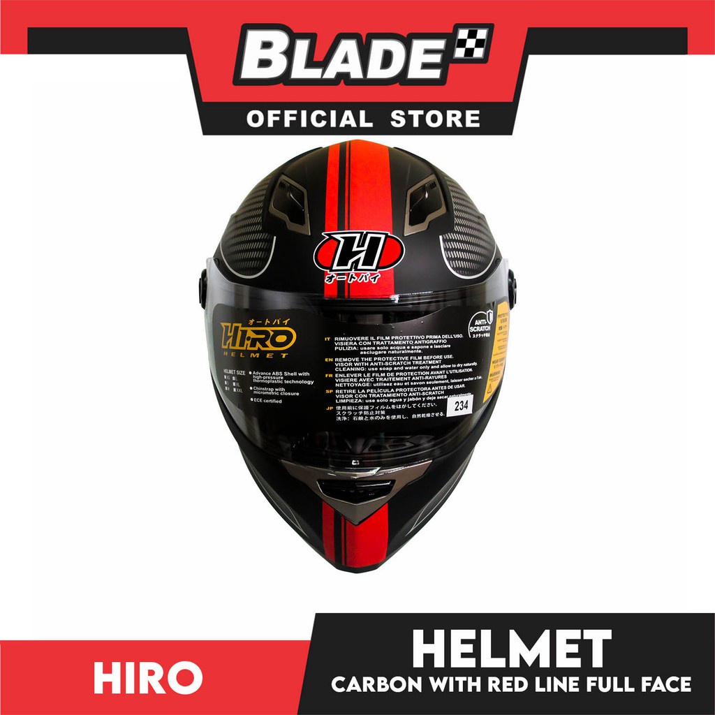 HIRO Helmet HD-09B Carbon (Full face) | Shopee Philippines