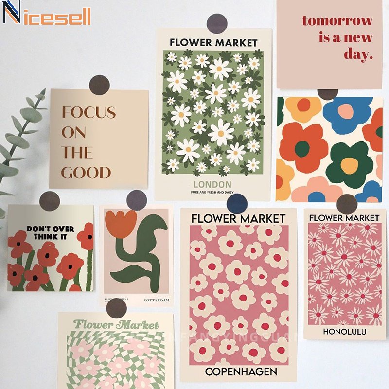 Wall Art Cards Set Wall Decorative Postcards Background Home Wall Decor ...