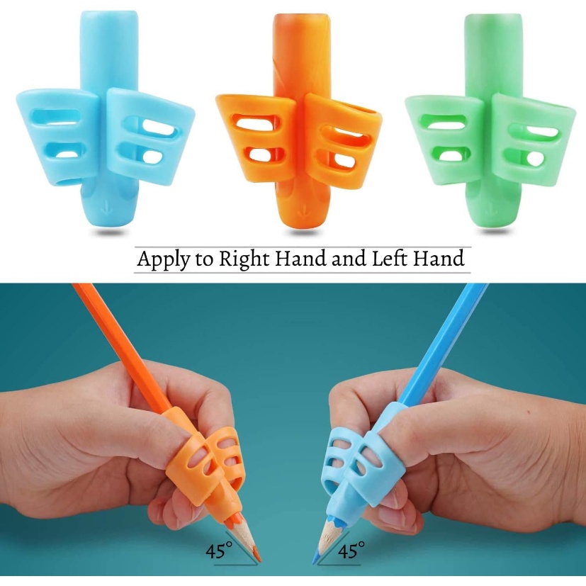 3 Pack Pencil Grips for Kids Handwriting, Children Pen Writing Aid Grip ...