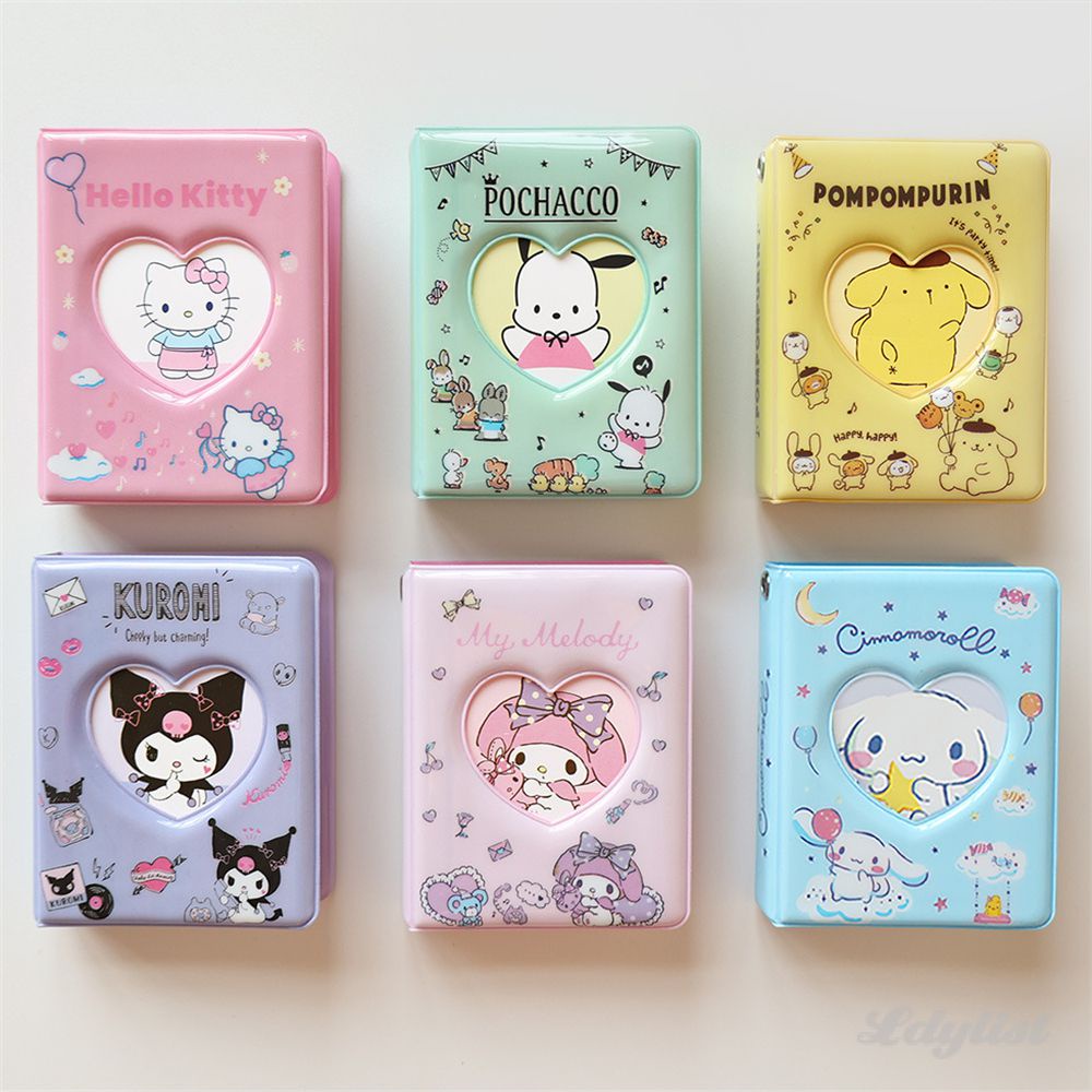 Sanrio 3-inch Photo Album Cute Kuromi Cinnamoroll My Melody Mini Card ...