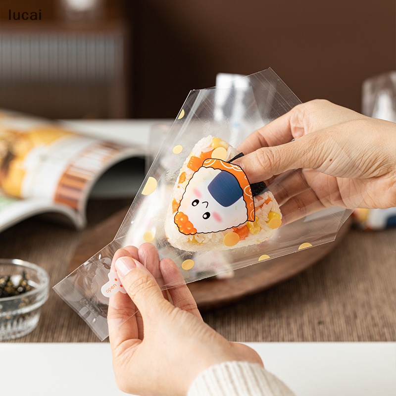 lucai 50Pcs Lovely Cartoon For Triangle Rice Ball Packaging Bag Rice ...