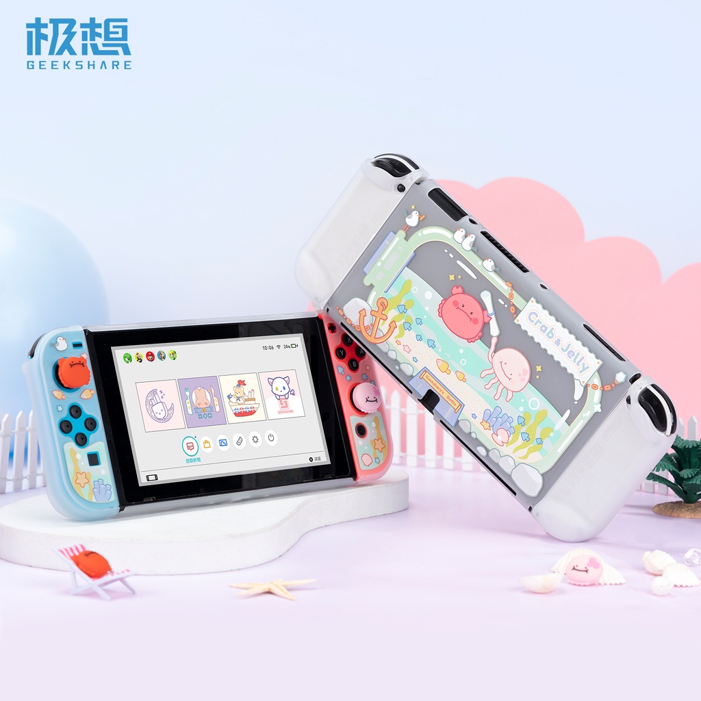 Geekshare Crab&Jellyfish Themed Hard Protective Case for Nintendo ...
