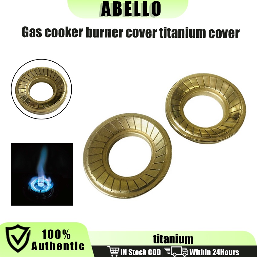 90MM Universal Burner Flame Cap Cover Titanium Gold Gas Stove Top Cover ...