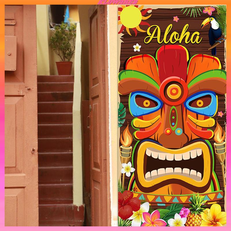 [Kloware2] Party Tropical Themed Banner Luau Party Decoration Reusable ...