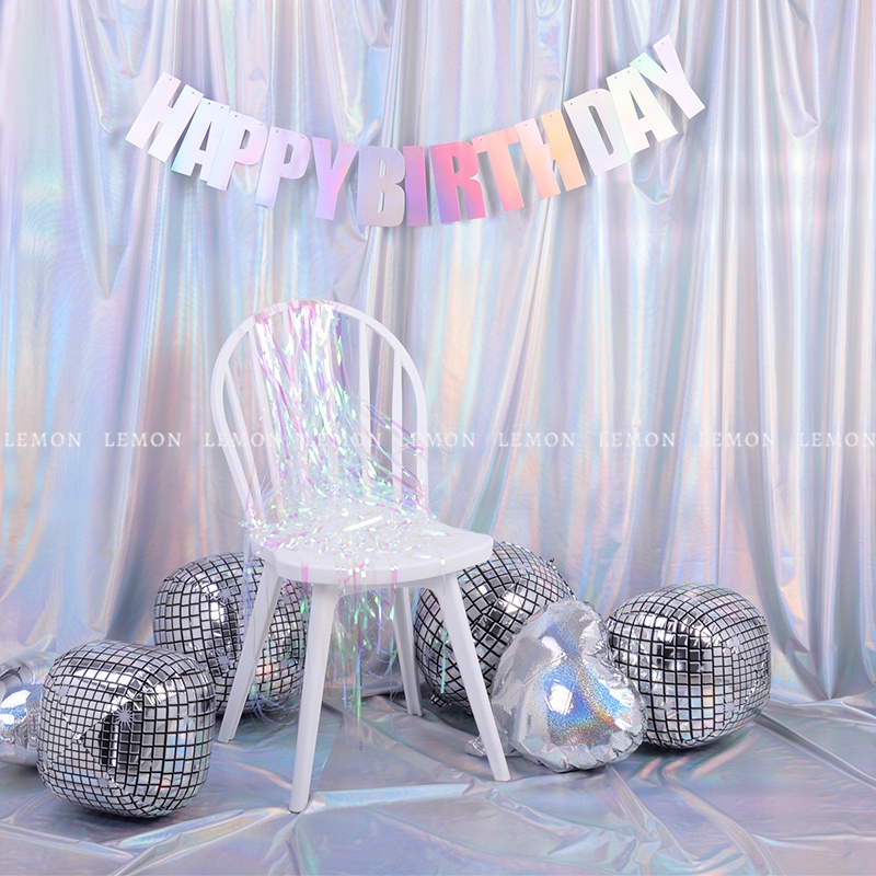 Ins Photo Background Cloth Phantom Color Silver Leather Cloth ...