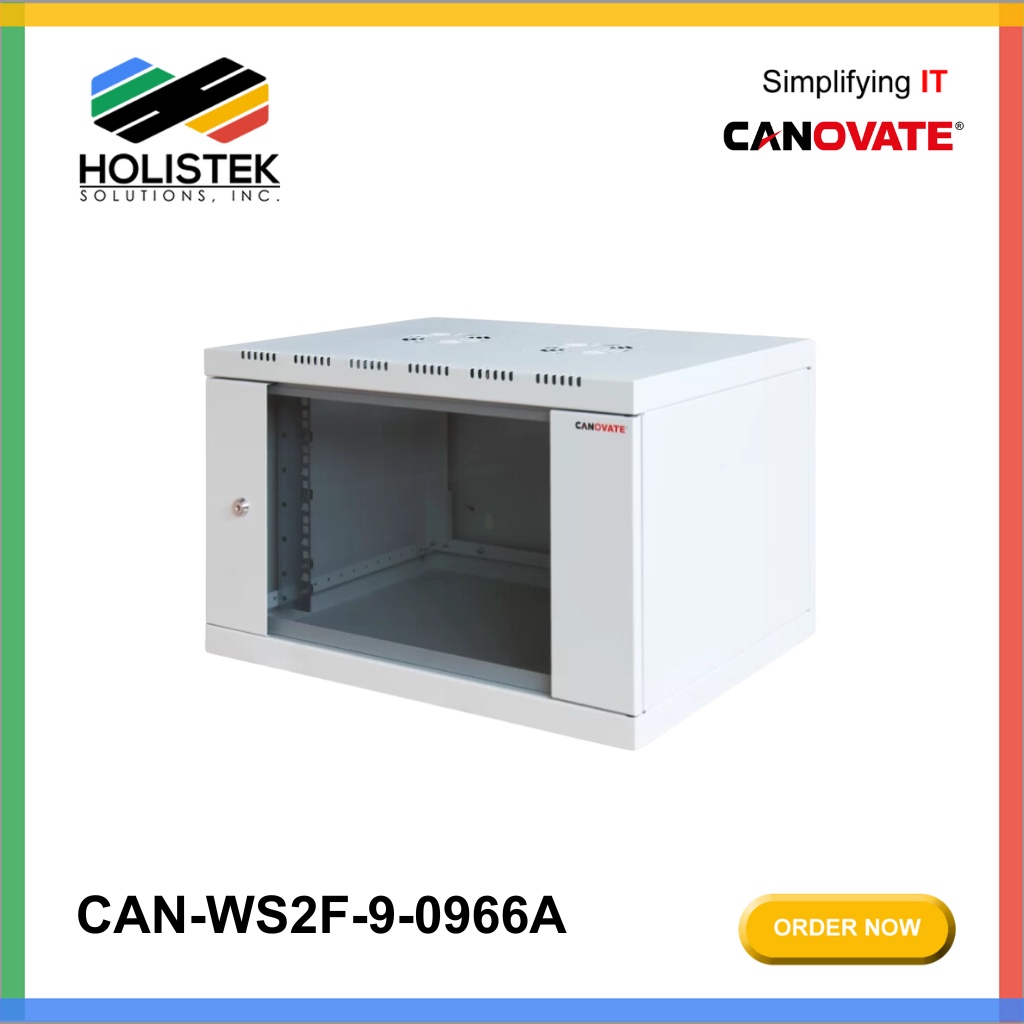 Canovate 9U Single WallMount Cabinet with Fixed Side Panels CAN-WS2F-9 ...