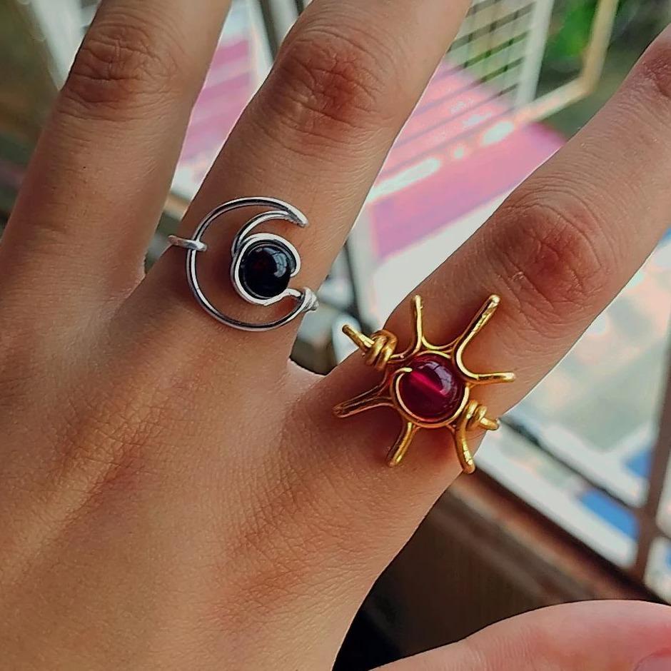 AMOR Sol and Luna Jewelry (Necklace and Ring) | Shopee Philippines
