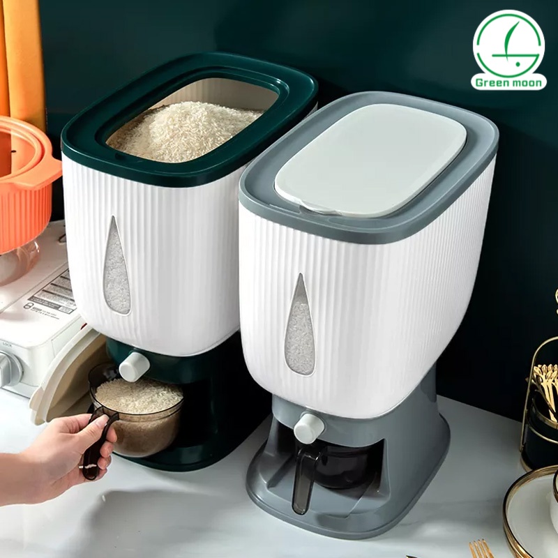 10kg Rice Dispenser and Storage With Measuring Cup | Shopee Philippines